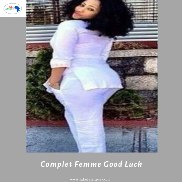 Complet tunique et pantalon femme - Good luck - Label Afrique